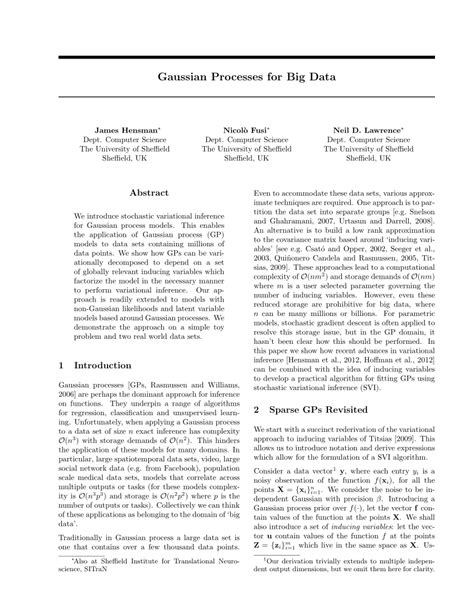 pdf gaussian processes for big data