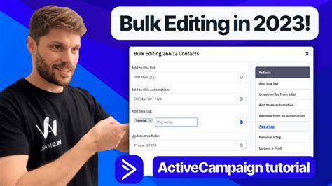 Wild Mail How To Use The Activecampaign Bulk Edit Tool
