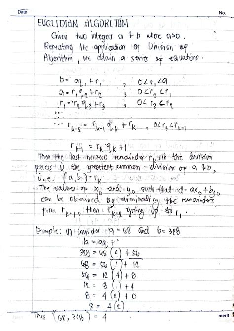 SOLUTION Euclidian Algorithm In Mathematics Studypool