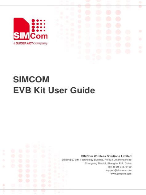 Simcom Evb Kit User Guide Simcom Wireless Solutions Limited Pdf