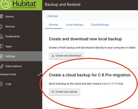 migration c8 to c8 pro no cloud backup 🛎️ get help hubitat
