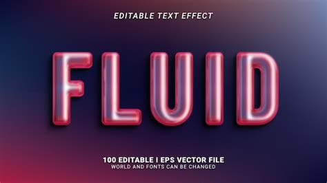 Premium Vector Fluid Text Effect