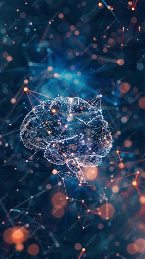 Abstract Digital Human Brain Neural Network Science Technology Concept Premium Ai Generated Image