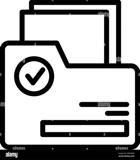 Folder Code Icon Outline Vector Verification Password Step Login Stock Vector Image And Art Alamy