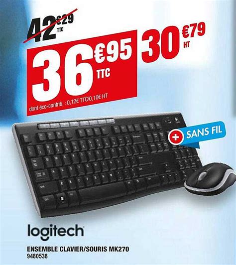Promo Ensemble Clavier Souris Mk Logitech Chez Plein Ciel Icatalogue Fr