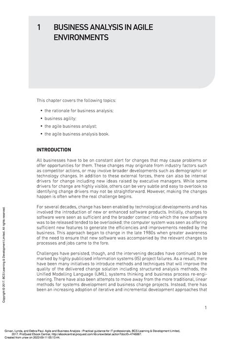 Agile And Business Analysis Practical Guidance For 1 Business