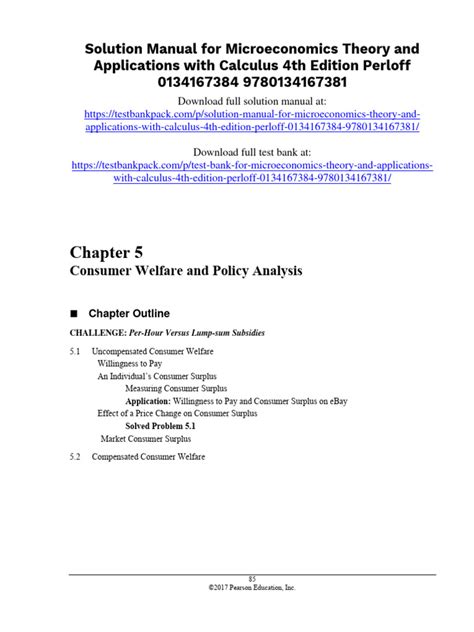 Microeconomics Theory And Applications With Calculus 4th Edition Perloff Solutions Manual 1 Pdf