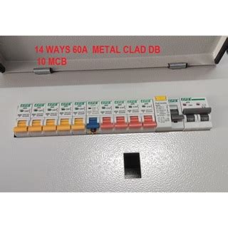 DB BOX EPS 63A 23WAY METAL CLAD DB BOX SET WITH 63A 2P 6KA MCB 63A 2P 100MA RCCB ELCB 6A 10A