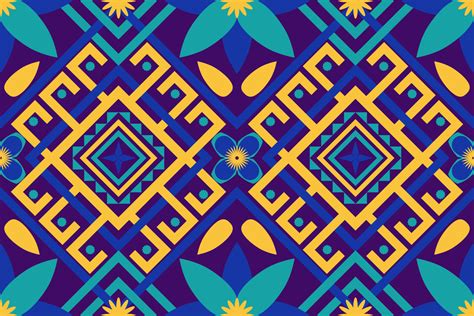 Colorful Geometric Ethnic Seamless Pattern Design For Wallpaper