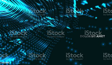 추상 과학 또는 기술 배경 그래픽 디자인입니다 입자와 네트워크 그림입니다 3 차원 격자 표면입니다 0명에 대한 스톡 벡터 아트 및 기타 이미지 Istock