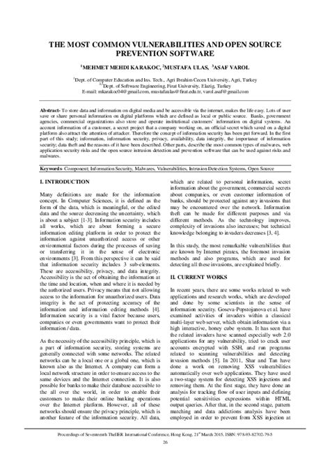 pdf the most common vulnerabilities and open source prevention software