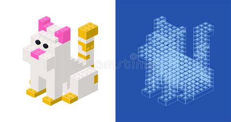 Cat Blueprint Project Idea And Implementation Vector Stock Illustration Illustration Of Cell