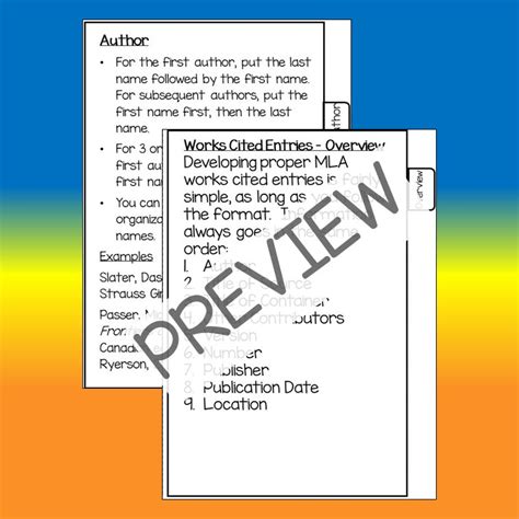 Mla Referencingcitations Flip Book Made By Teachers