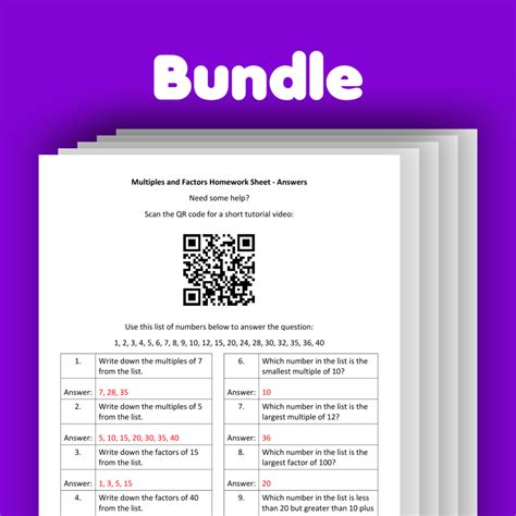 number qr code homework sheets bundle 1 andy lutwyche