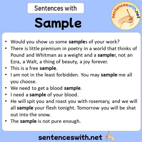 Sentences With Sample Sentences About Sample In English Sentenceswith Net