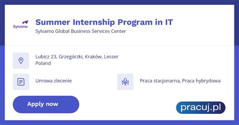 oferta pracy summer internship program in it sylvamo global business