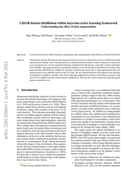 Pdf Lidar Dataset Distillation Within Bayesian Active Learning
