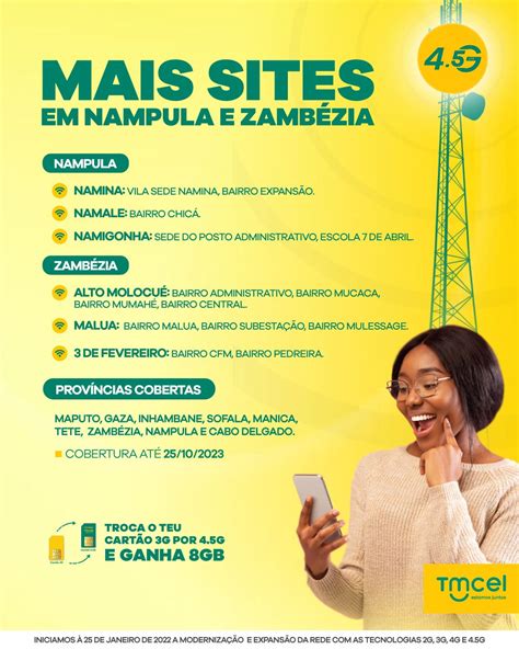 Navegue à Ultra Velocidade 4 5g Tmcel Moçambique Telecom S A