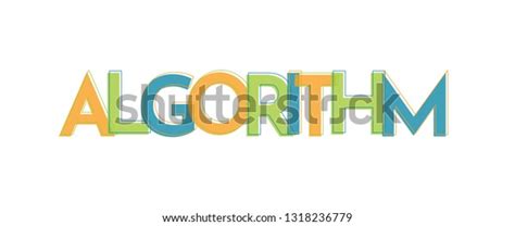 Algorithm Word Concept Algorithm Use Cover Stock Vector Royalty Free