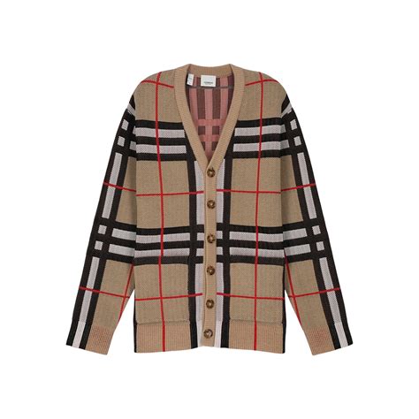 버버리 체크 테크니컬 코튼 가디건 아카이브 베이지 W 8070353 Burberry 슈프라이즈