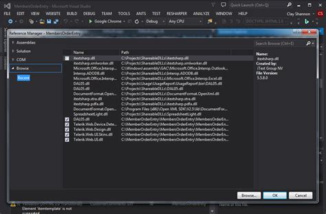 Visual Studio 2013 How Can I See All The References That Are Included