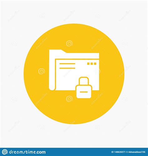 Data Folder Password Protection Secure Stock Vector Illustration