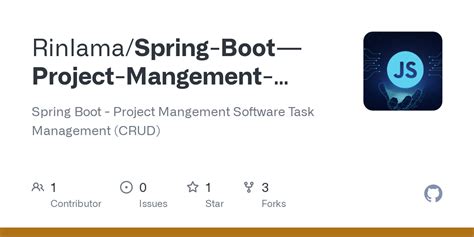 GitHub Rinlama Spring Boot Project Mangement Software Task Management CRUD Spring Boot