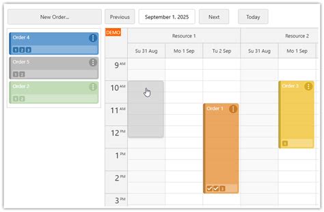 workforce scheduling in asp core queue drag and drop resource allocation and task