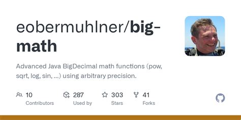 GitHub Eobermuhlner Big Math Advanced Java BigDecimal Math Functions Pow Sqrt Log Sin