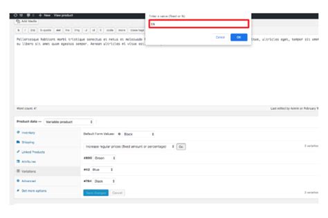 How To Change The Price Of A Variable Product On Woocommerce StorePro