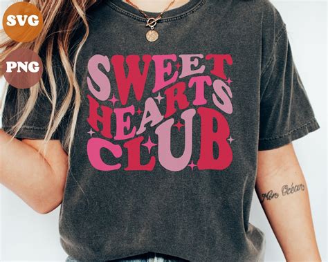 Sweetheart Club SVG Sweet Heart Png Design Valentine S Etsy