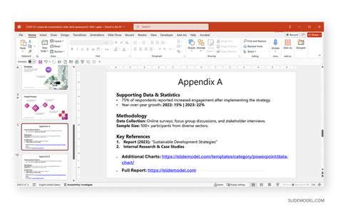 Labelling Appendix Slides In Powerpoint SlideModel
