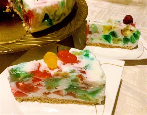 Торт Бите Скло з сметаною із желе з печивом простий рецепт