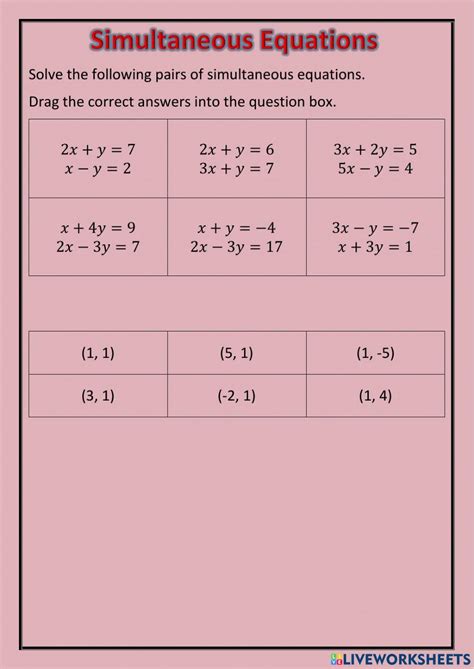 Simultaneous Equations