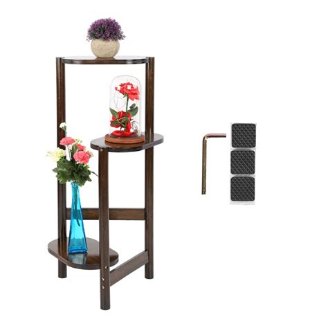 Stojan na kvety Kvetinové drevené rastliny na 3 level stojan