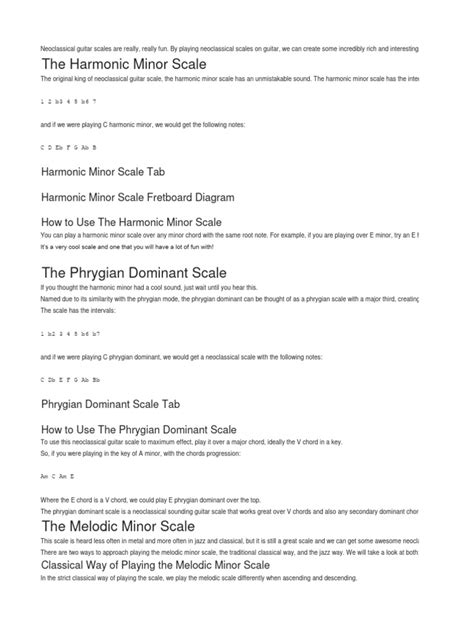 Neo Classical Scale Pdf