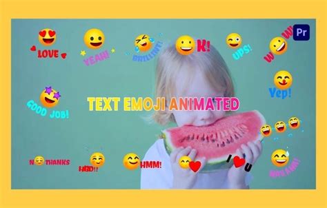 Text Emoji Animated Premiere Pro Template Premiere Pro Templates