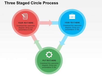 3 Step Circle Diagram Slide Team