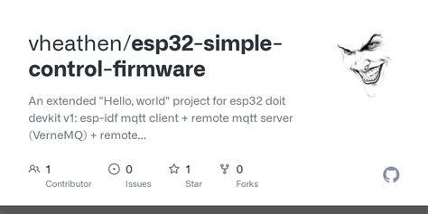 GitHub Vheathen Esp Simple Control Firmware An Extended Hello World Project For Esp