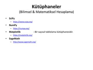 Python Programlama Dili PPT
