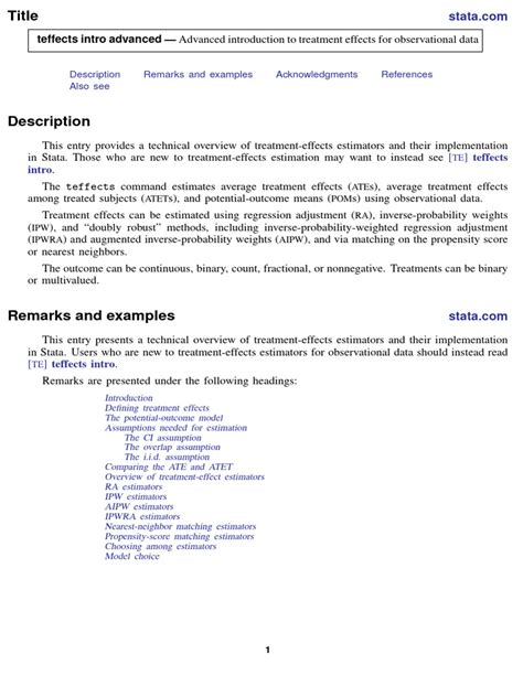 teteffectsintroadvanced pdf statistical inference statistical