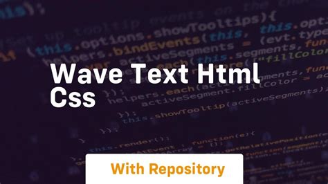 Wave Text Html Css Youtube