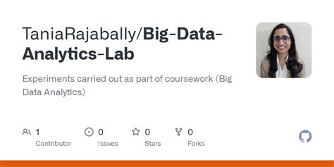 GitHub TaniaRajabally Big Data Analytics Lab Experiments Carried Out As Part Of Coursework