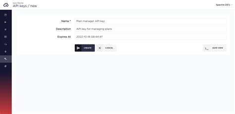 Api Keys Creation Form
