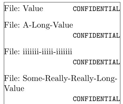 Spacing Bump Right Aligned Text To Next Line Iff No Room TeX LaTeX Stack Exchange