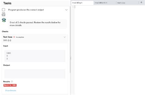 Solved Working With Invalid Dates Maincpp Instructions
