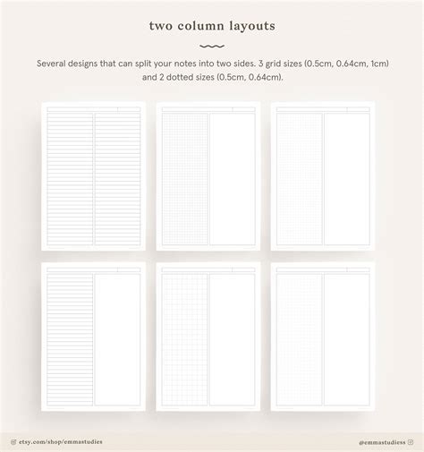 Babe Note Taking Template Printable Pack A A And Etsy Australia