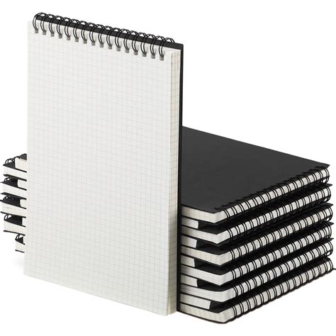 Engrowtic 6 Pack Graph Paper Spiral Notepad A5 Top