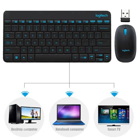 Logitech Mk245 Nano Keyboard Mouse Combo Gaming Laptop Computer Pc Clavier Gamer Authentic