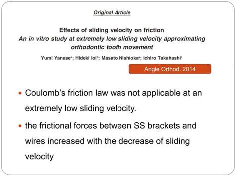 Role Of Friction In Sliding Mechanics PPTX